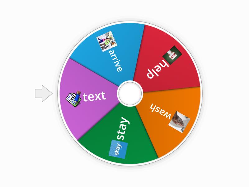 Say the past simple form of the verb - Spin the wheel