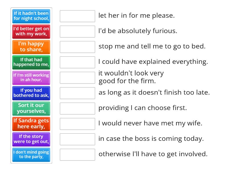 Conditionals matching - Match up