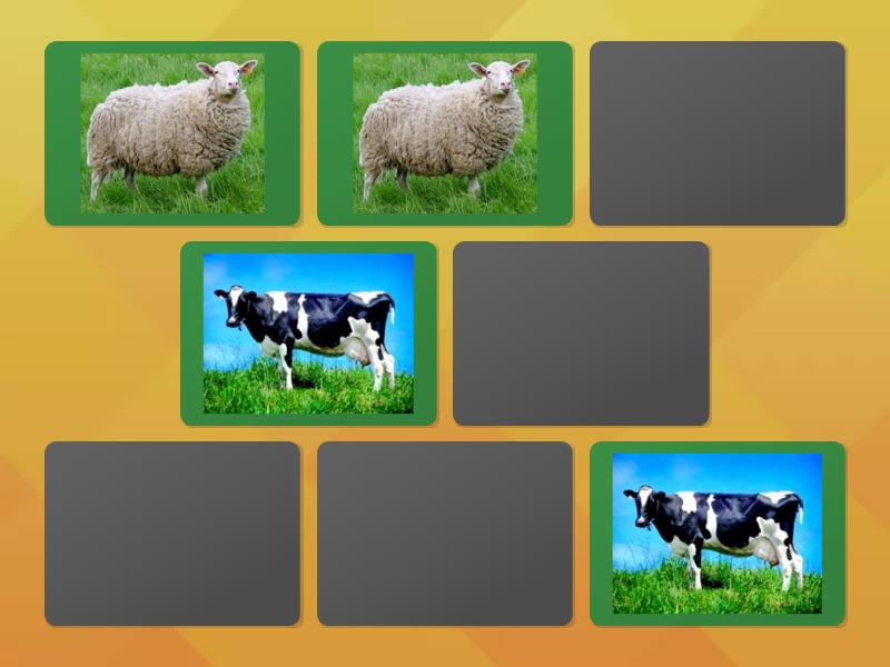 Animali fattoria - Matching pairs