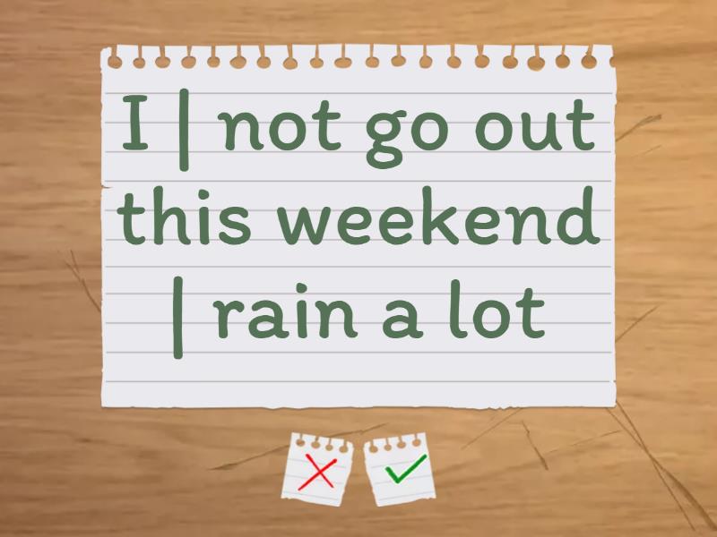 First conditional - Flash cards