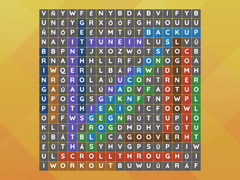 Phrasal verbs Luis Team - Wordsearch