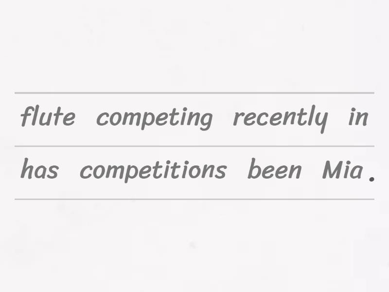 Present Perfect Continous Unjumble 4258