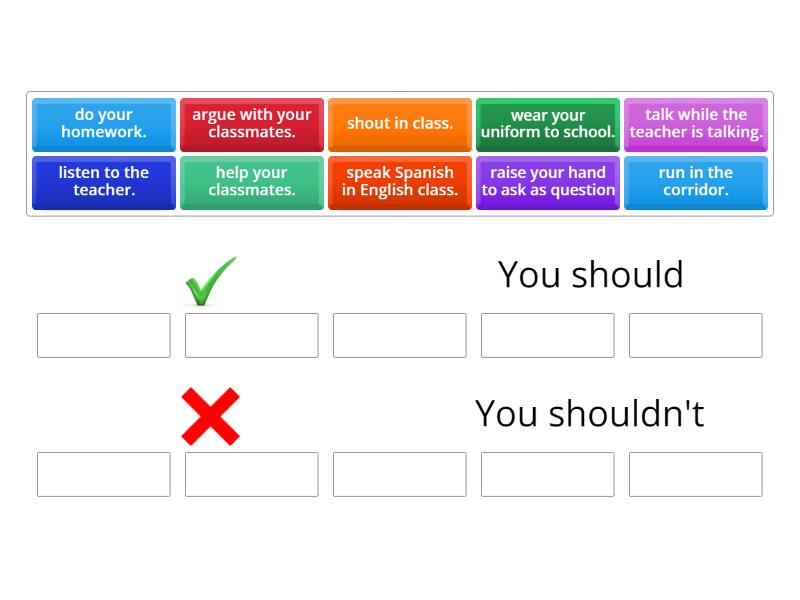 Should - Shouldn't - Group sort