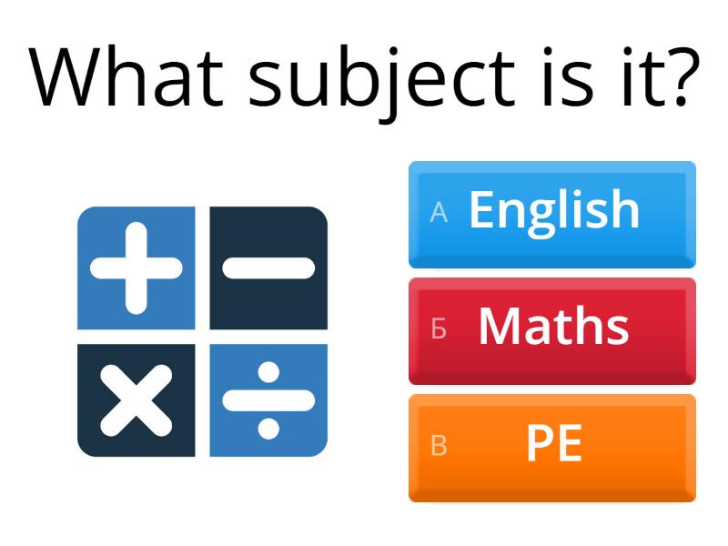 School Subjects - Quiz