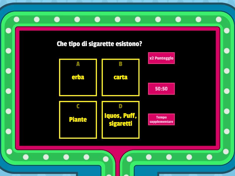 Classi libere dal fumo ripasso - Gameshow quiz
