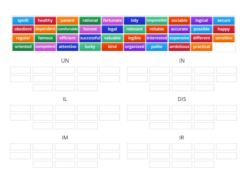 Prefixes - Group sort