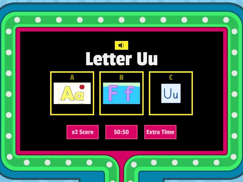 Phonics: Letter Uu - Gameshow quiz