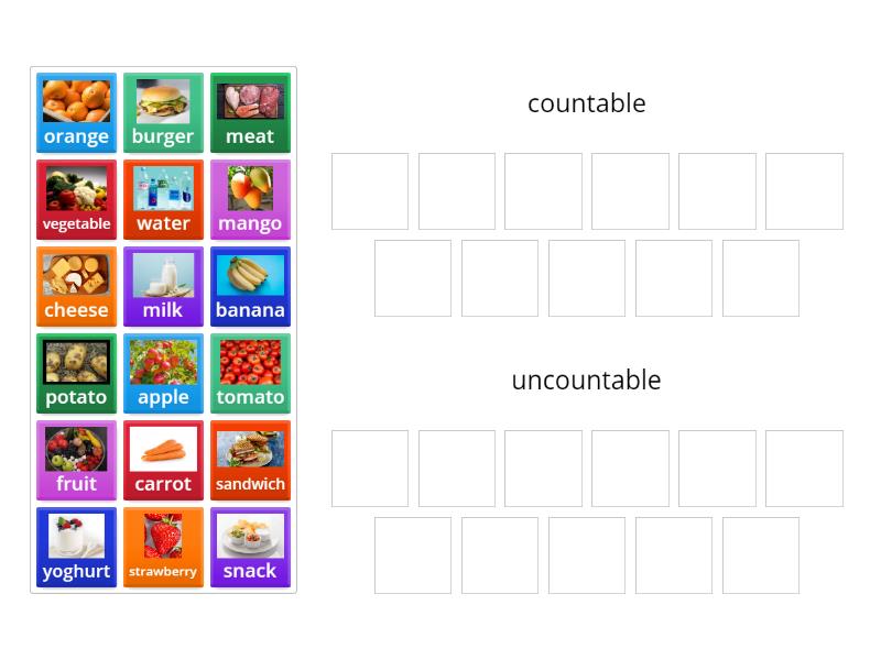 Countable/uncountable - Group sort