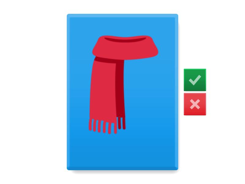 Clothes Visual - Flash cards