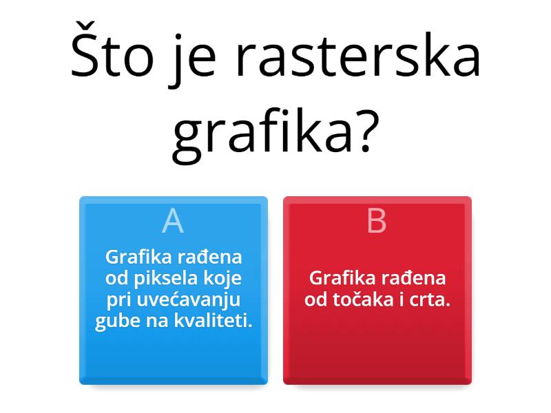 Formati Grafičkih datoteka - Quiz