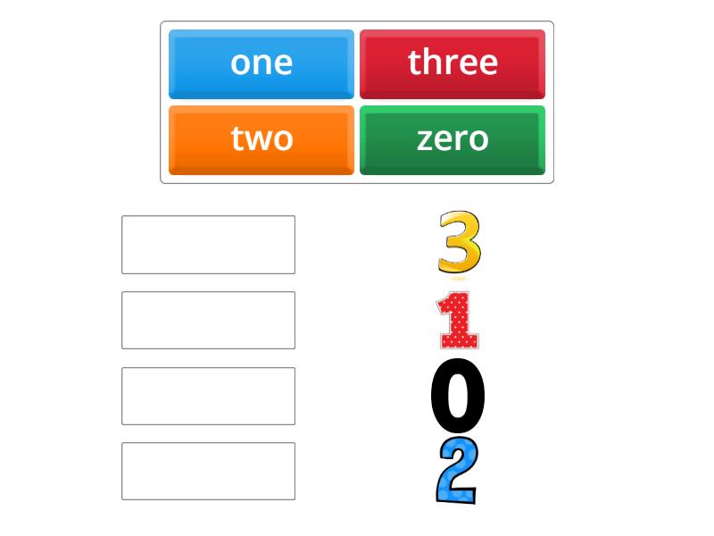 number 0-3 - Match up