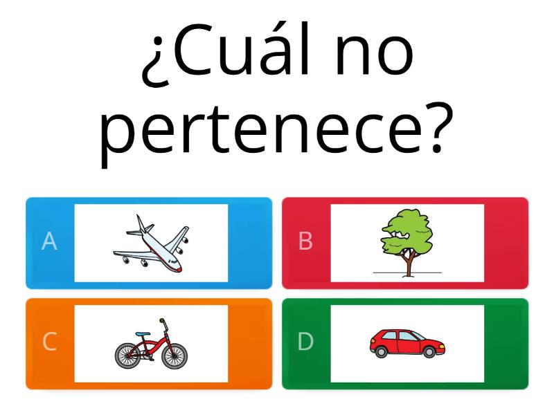 ¿Cuál NO pertenece al conjunto? - Quiz