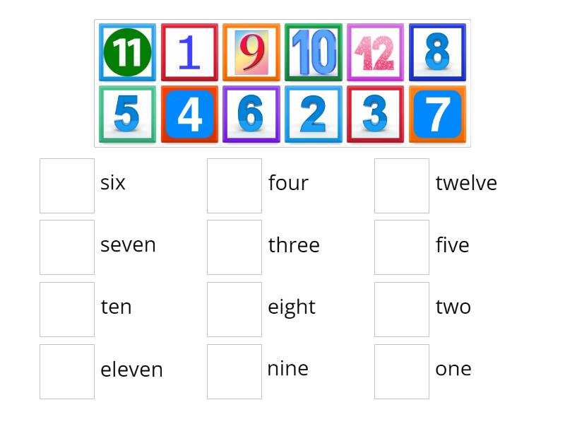 Numbers to 12 - Match up