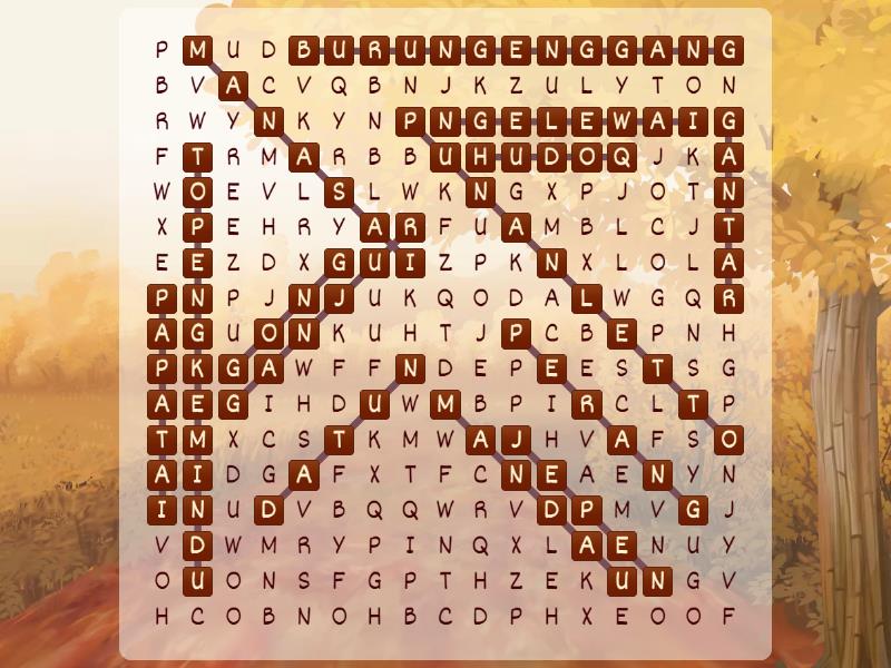 Nama tarian daerah Kalimantan - Wordsearch