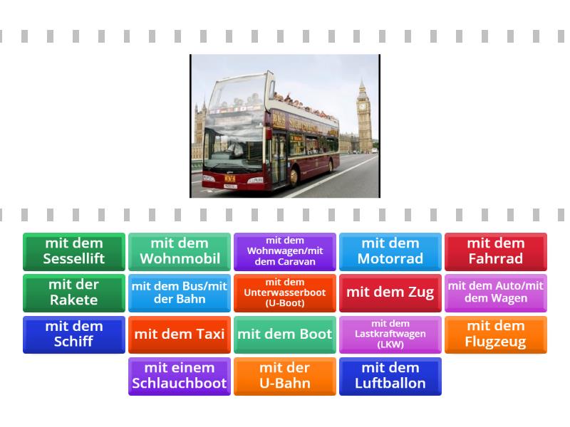 Nj9-Womit kann man reisen? - Find the match