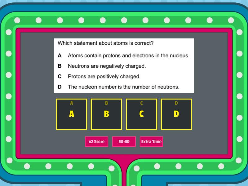 Atomic structure - Gameshow quiz