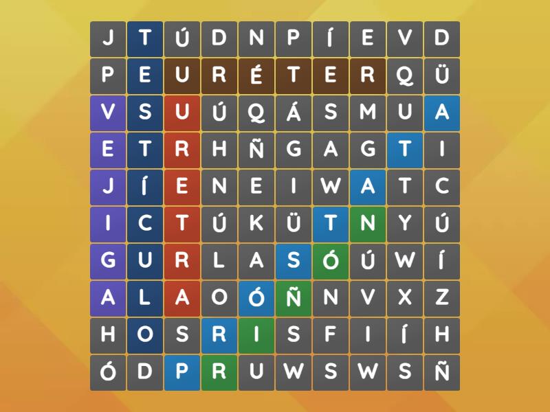 ÓRGANOS DEL SISTEMA URINARIO - Sopa de letras