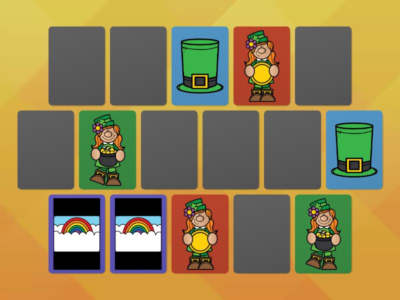 St patricks day memory game - Matching pairs