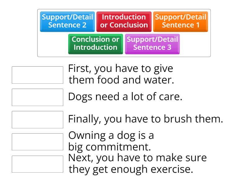 Paragraph Sequencing - Match up