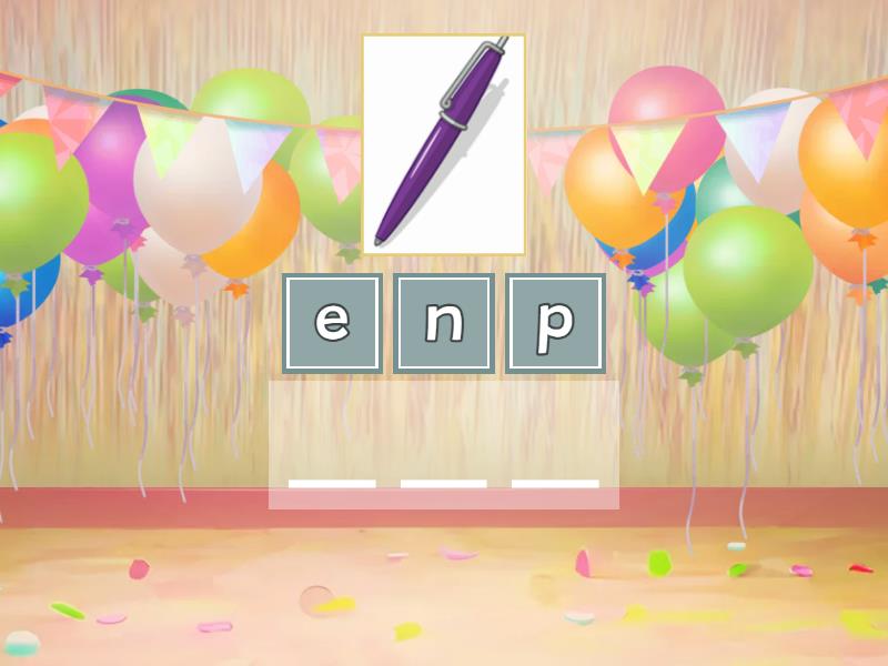 School objects - Anagrama