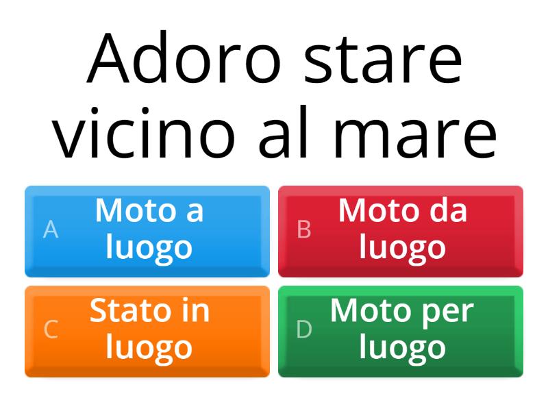 Complemento di luogo - Quiz