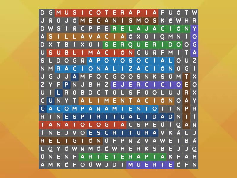 ESTRATEGIAS DEL DUELO - Sopa de letras