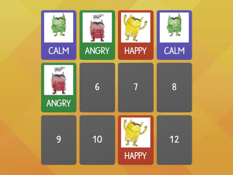 THE COLOUR MONSTER - Matching pairs