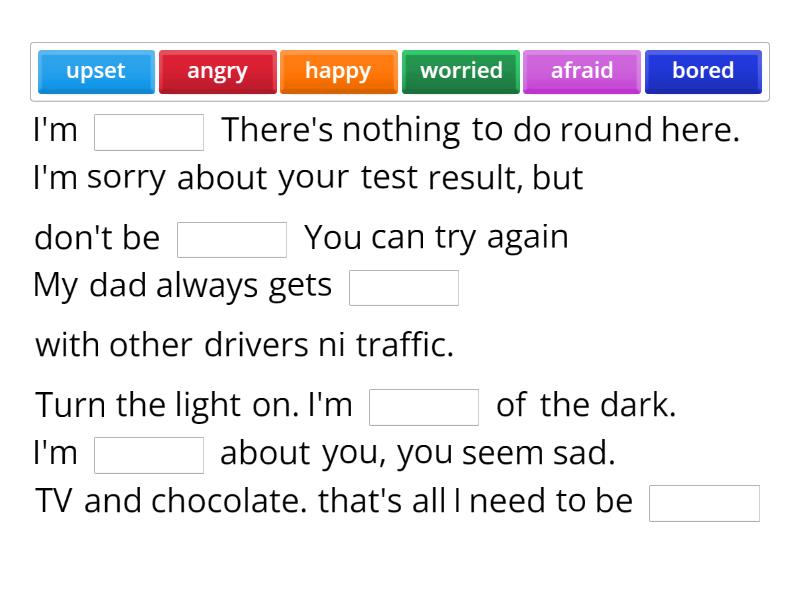 use of emotions - Complete the sentence