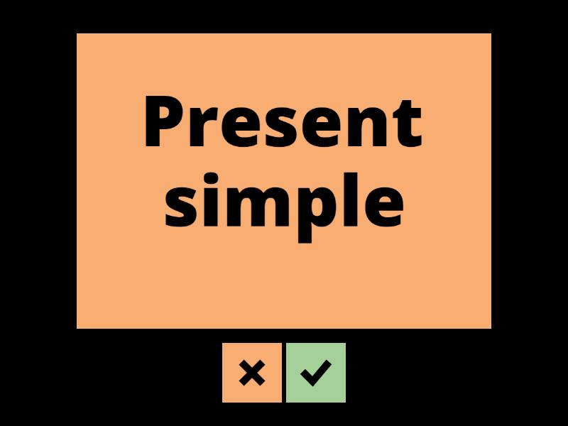 Present simple - Flash cards