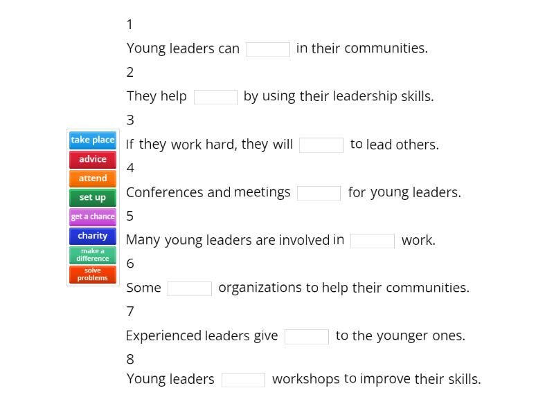Young Leaders - Complete the sentence