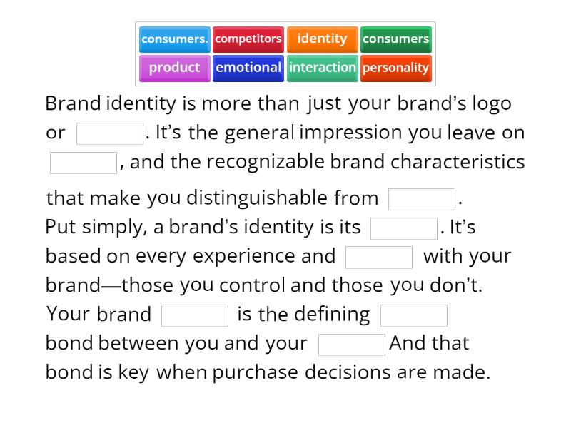Brand Identity - Complete the sentence