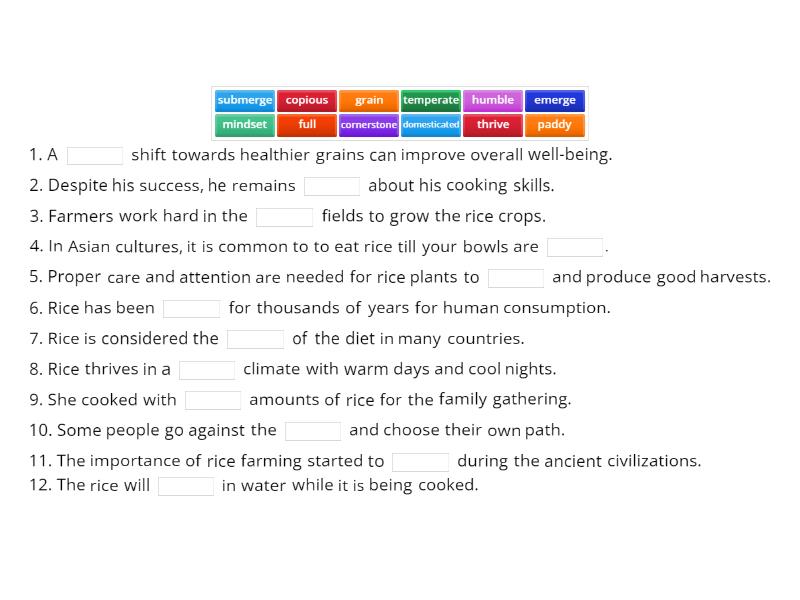 Why is rice so popular? Ted Ed video. - Complete the sentence