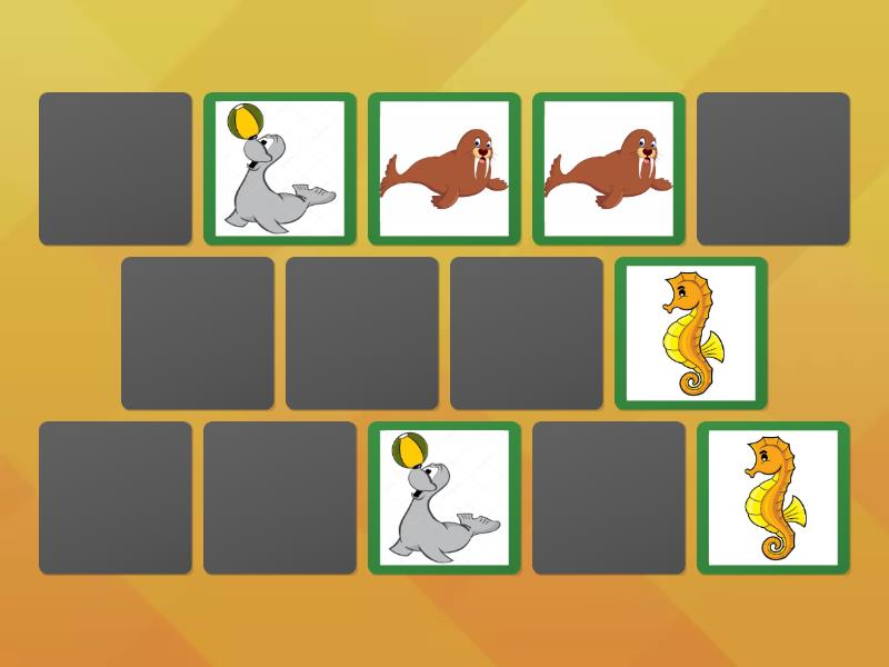 MEMORY ANIMALI DEL MARE - Matching pairs