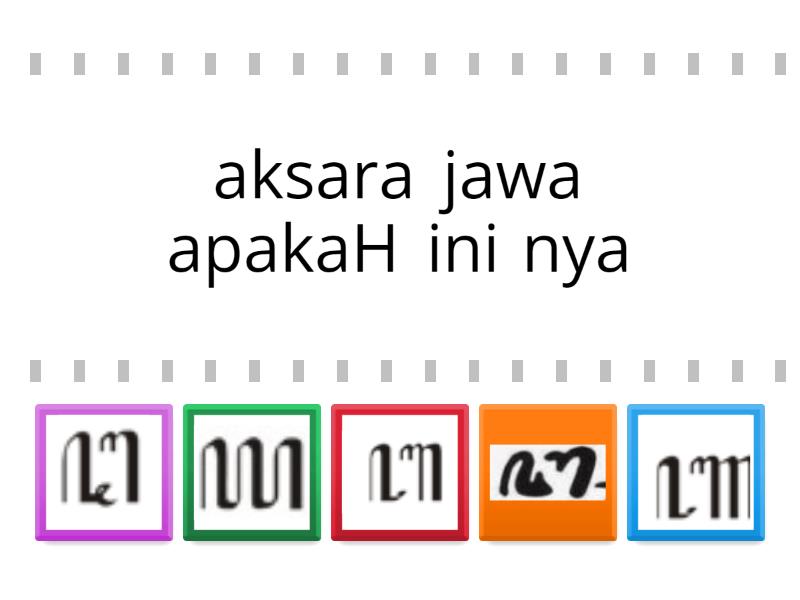 AKSARA JAWA - Find the match