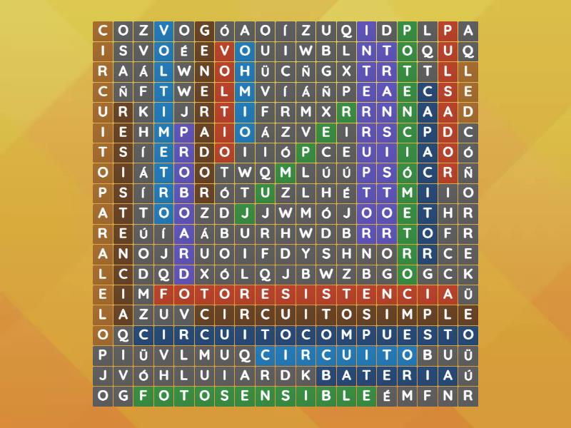 circuitos - Wordsearch