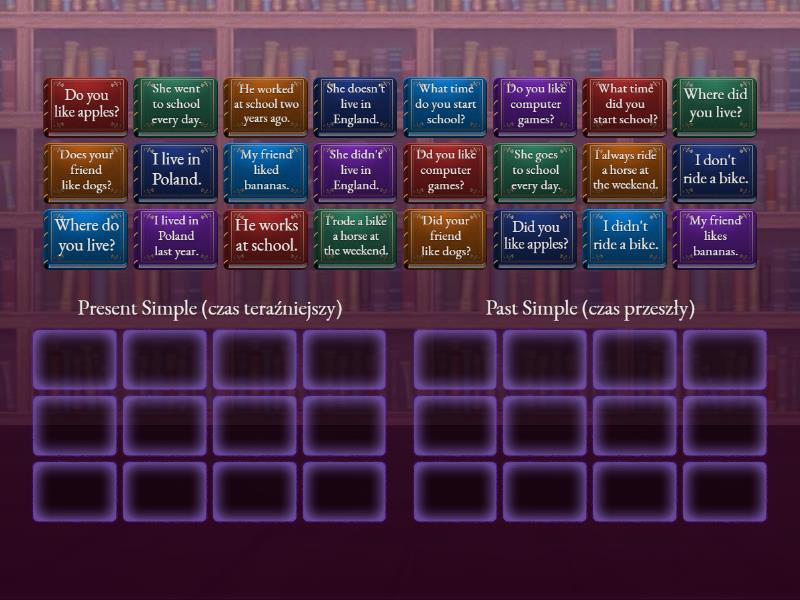 Past Simple vs. Present Simple - Group sort