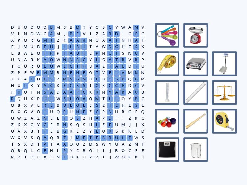 P2 - Measuring Tools - Wordsearch