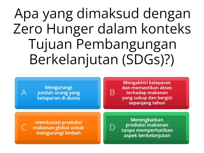 zero hunger - Quiz