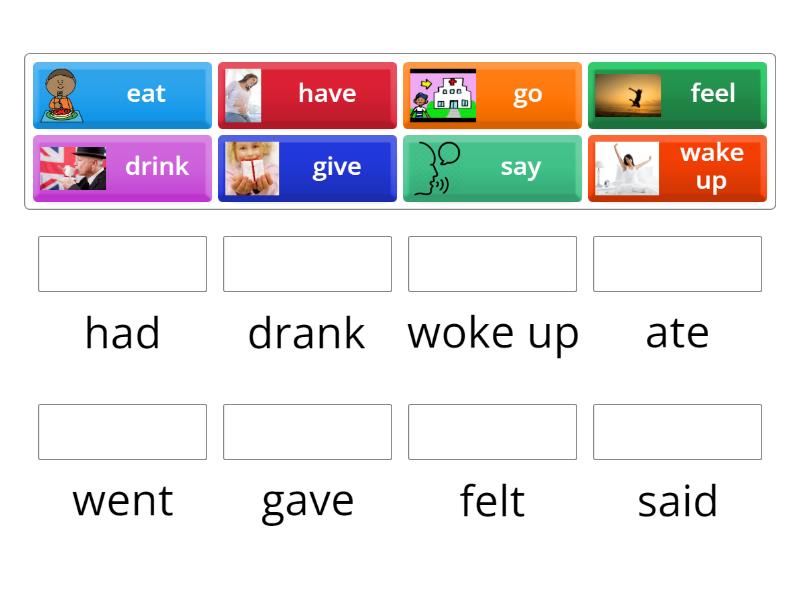 Quick Minds 3. Unit 7. Irregular verbs - Match up