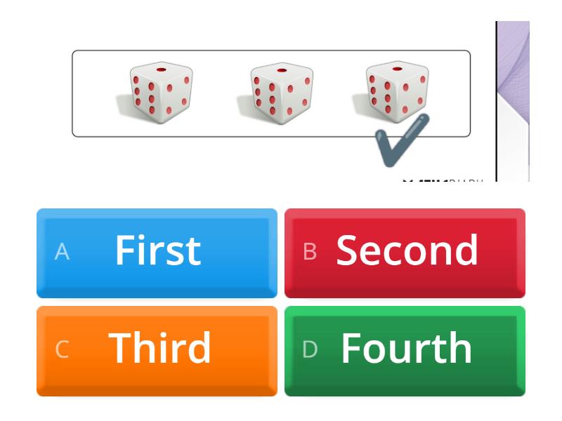 Ordinal numbers - Quiz