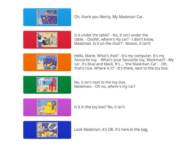 Kid's Box 1 Unit 3 Story - Unscramble