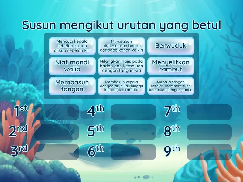 1. Ibadah: Hadas Besar - Cara Mandi Wajib - Rank order