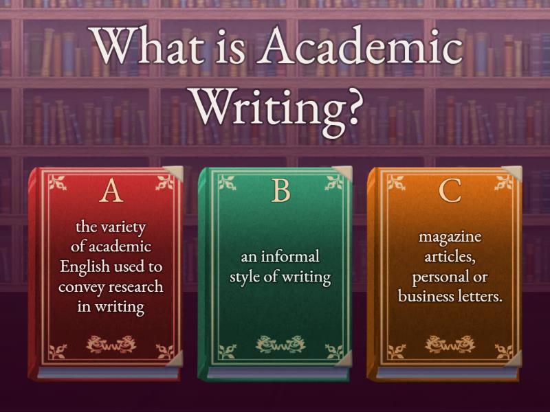 Academic Writing - Quiz