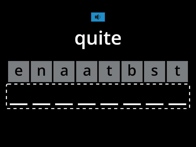 Intensifiers and quantifiers - basic - Anagram