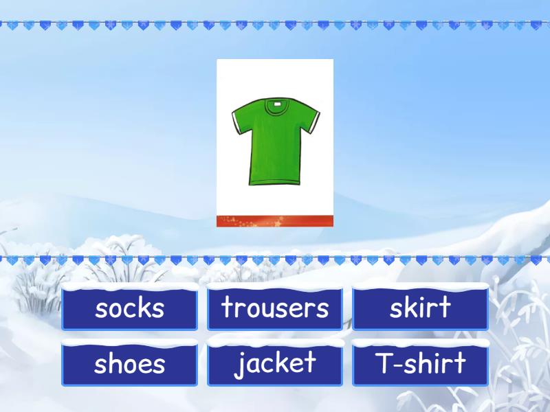 Kids box 1. Unit 8. My clothes - Find the match