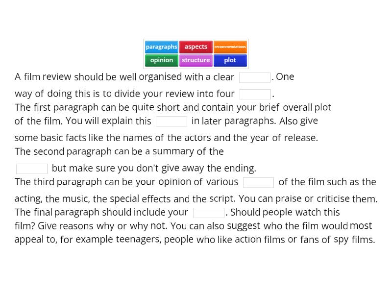 SP4 Gap Fill - Complete the sentence
