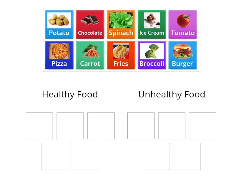 HEALTHY VS UNHEALTHY FOOD - Group sort