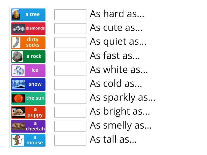 Complete the Simile: easy - Match up