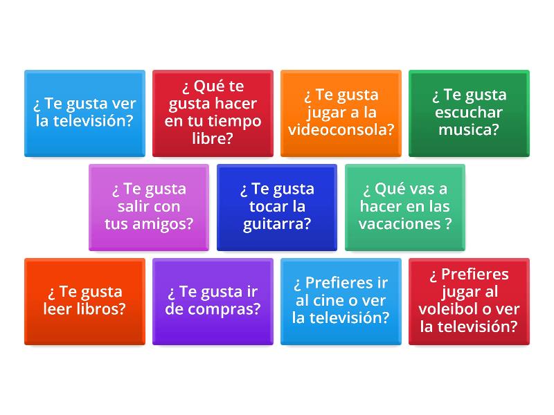 Preguntas sobre tu tiempo libre - questions about free time Spanish ...