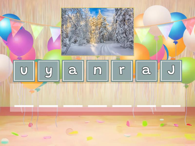 Months letters - Anagram